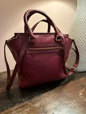 Coach | Bags | Genuine Coach Legacy Leather Mini Tanner In Deep Port ...